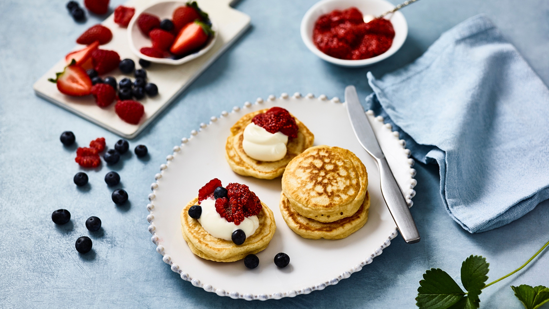Crumpets with chia strawberry jam recipe - The Origin Blog
