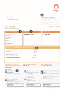 LPG - How To Read Your Bill - Origin Energy