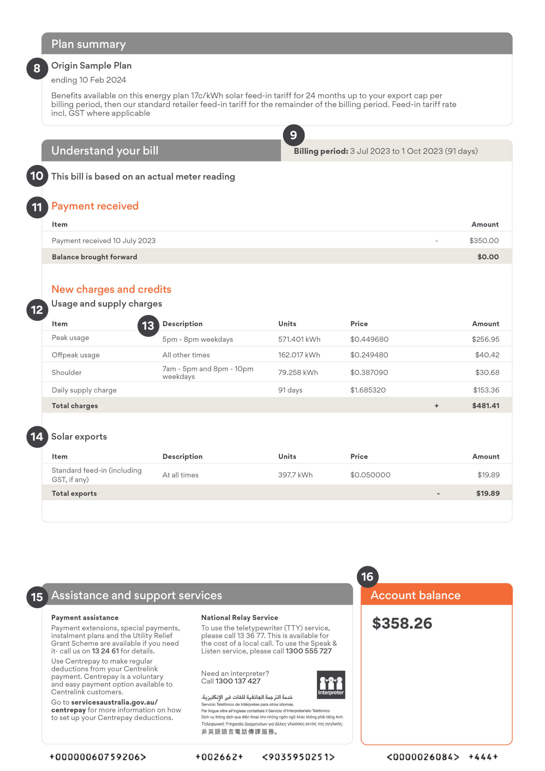 New Bill - Origin Energy