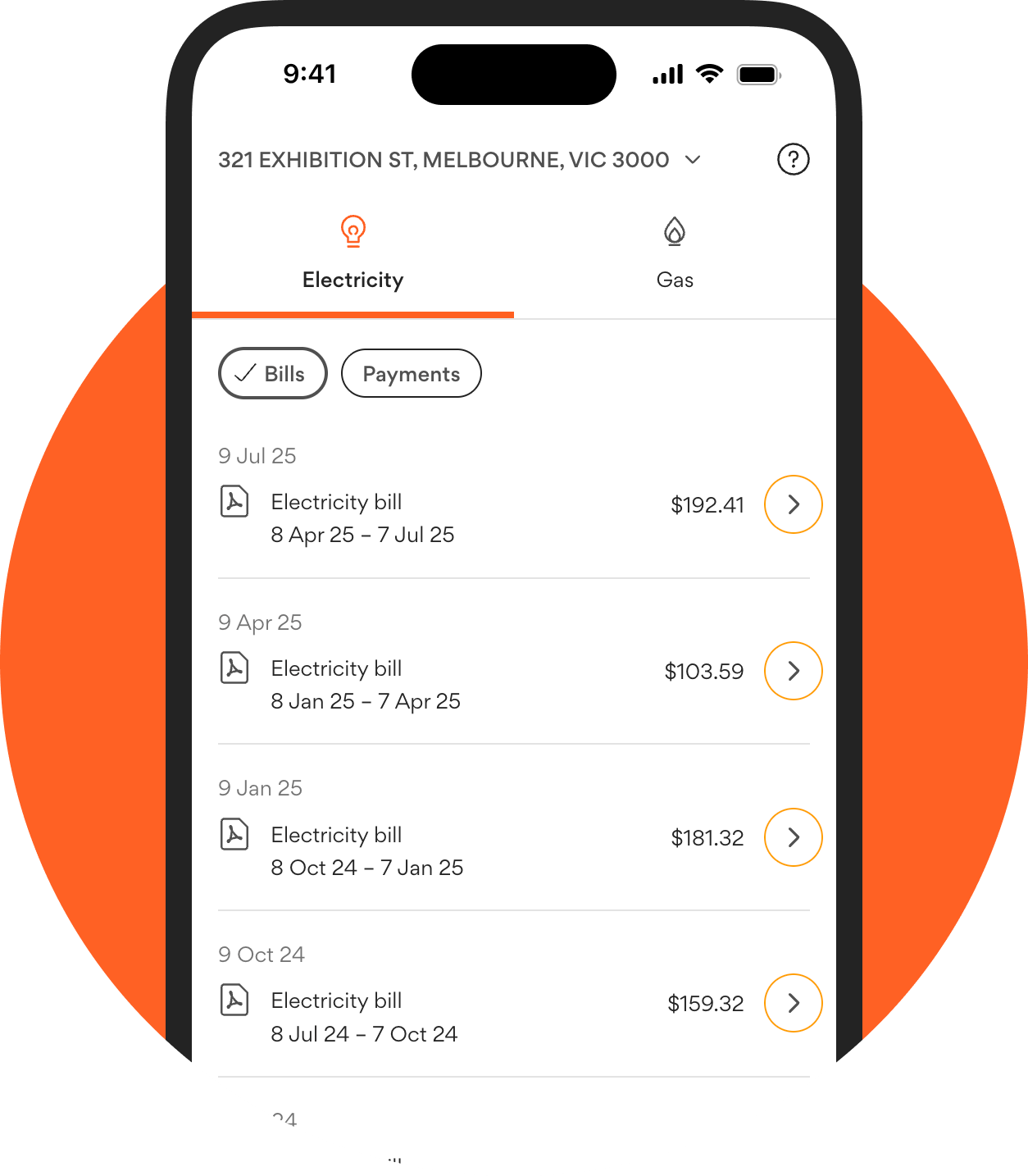 Origin Energy mobile app - Origin Energy