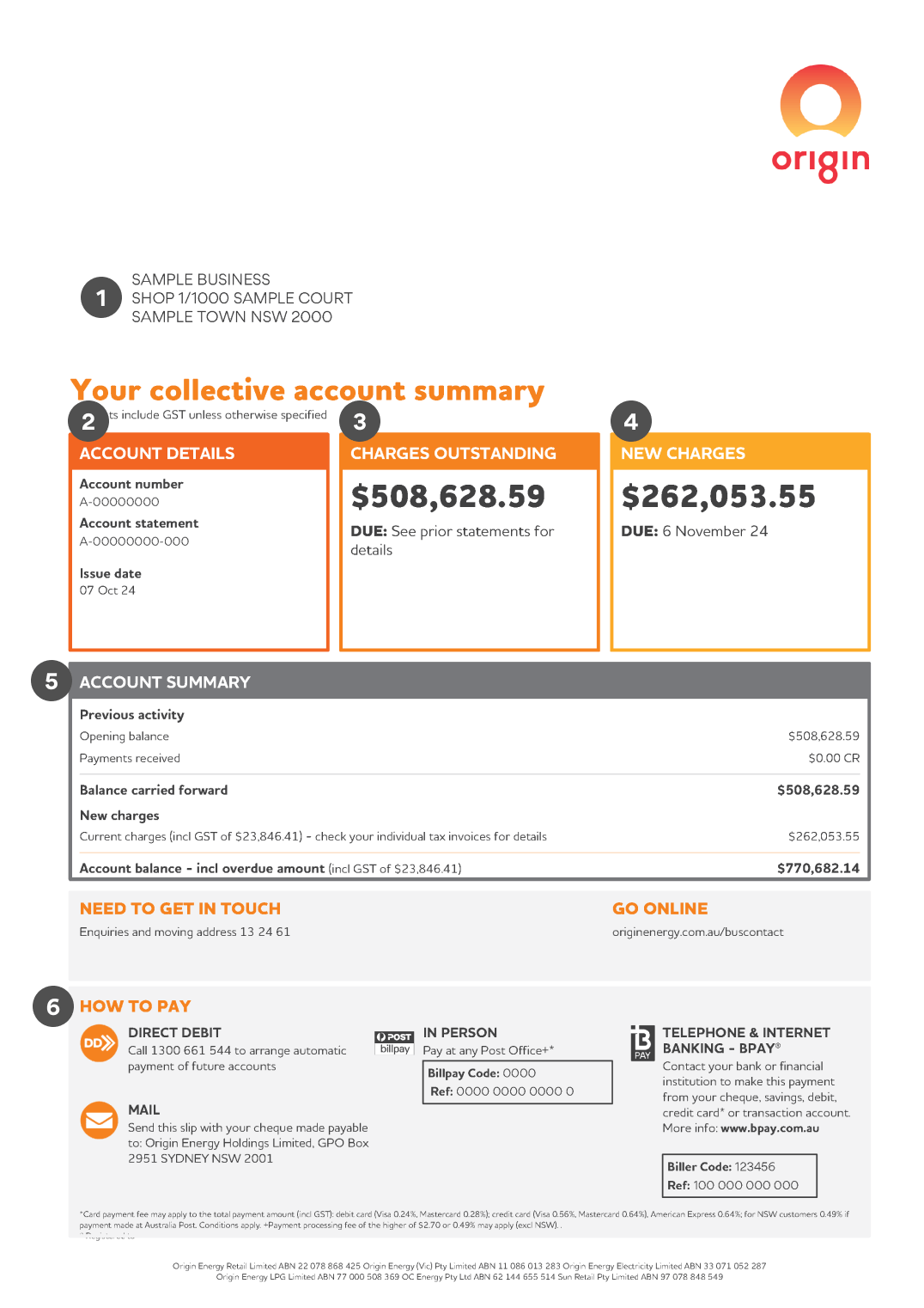 How To Read Your Business Energy Bill - Origin Energy